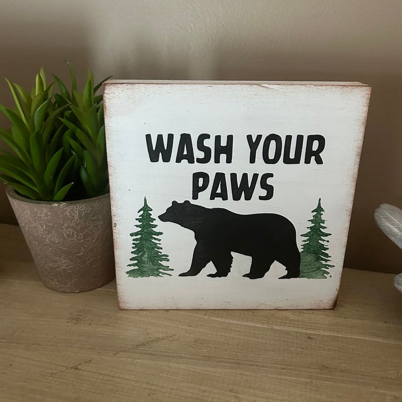 Rustic Bathroom Signs - Etsy