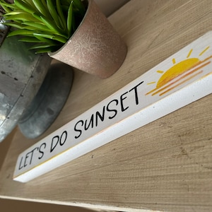 Let’s Do Sunset Summer Wooden Shelf Display Signs Sun - Etsy