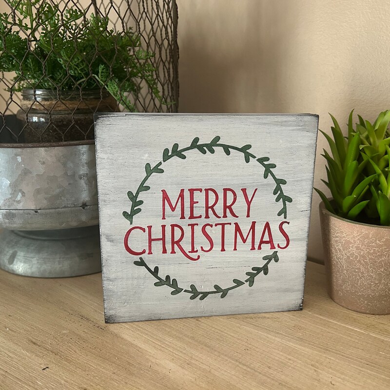 Christmas Wood Block Sign - Etsy