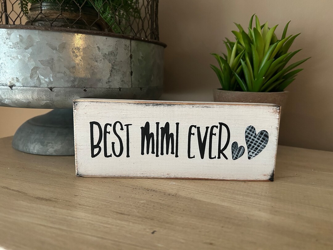 Mimi Papa Mini Block Signs Grandmother Gift Mom Mother’s Day From ...