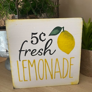 Lemon Themed Summer Decor Tier Tray Wooden Block Signs - Etsy