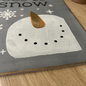 Let It Snow Cute Snowman Winter Christmas Wooden Plaque Sign Choose ...