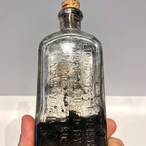 Vintage Stove Polish Bottle - Original Cork, Contents, Label - Etsy
