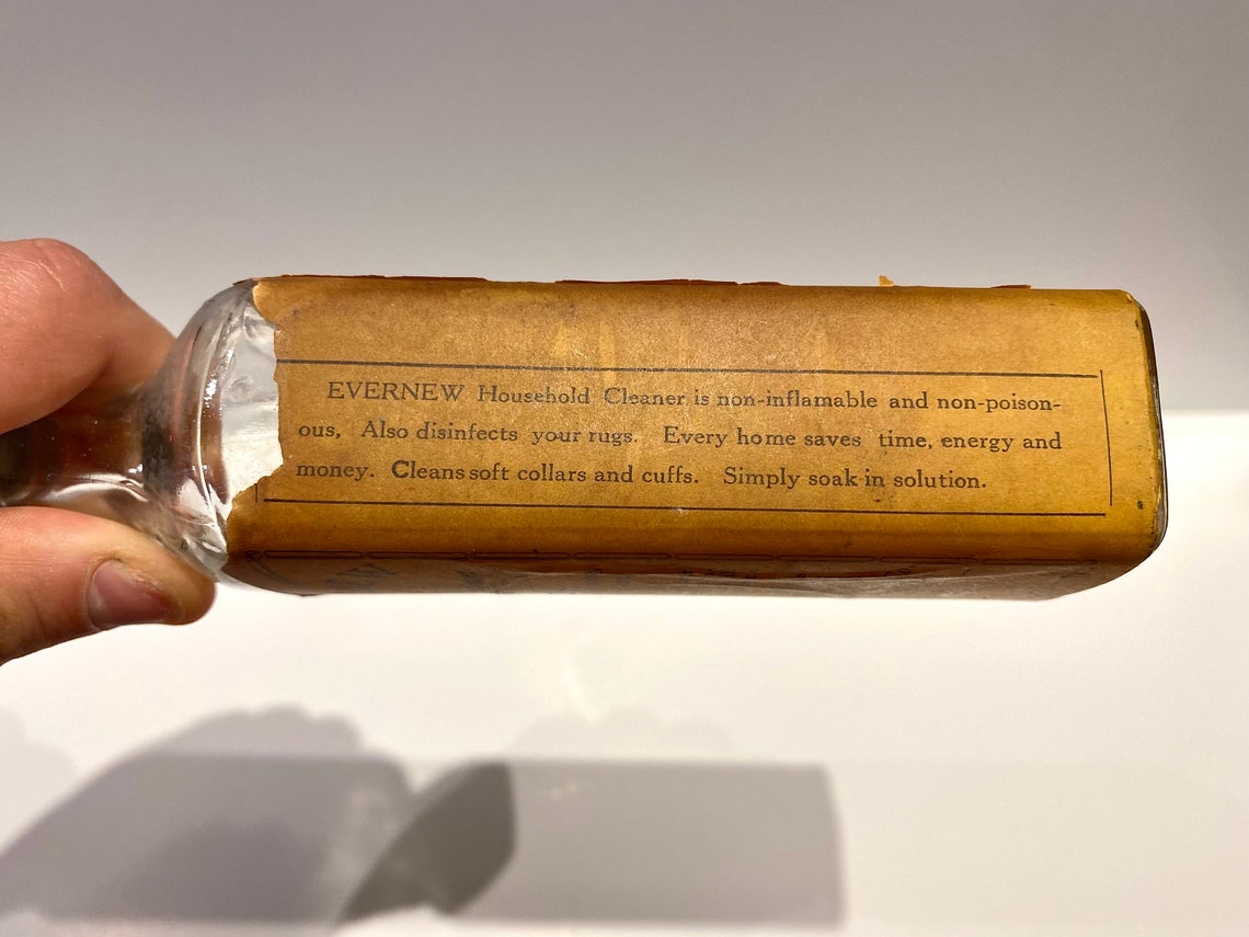 Vintage Authentic Paper Labeled Utility Bottle Evernew - Etsy