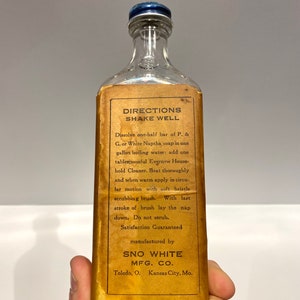 Vintage Authentic Paper Labeled Utility Bottle Evernew Cleaner - Etsy