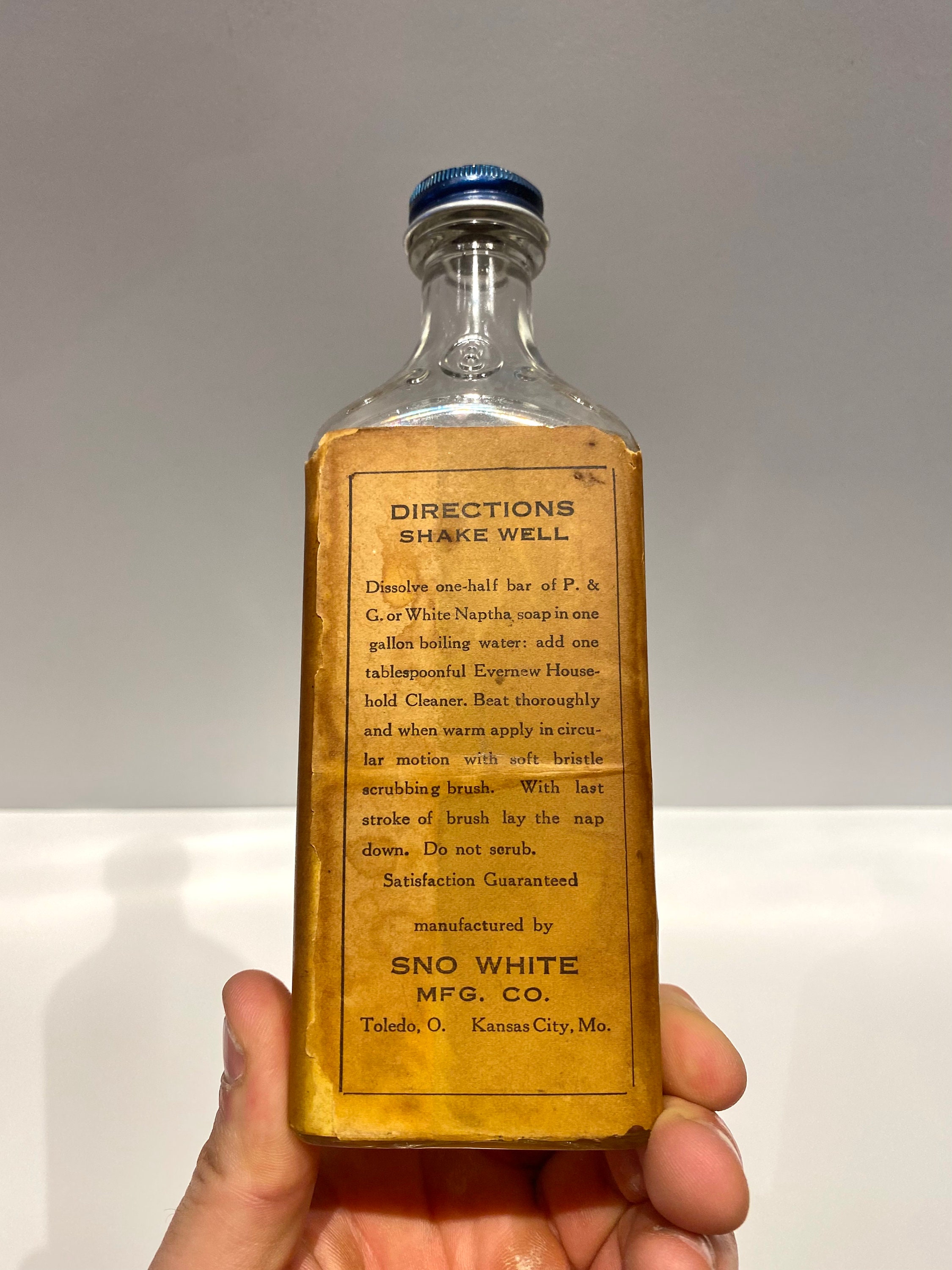 Vintage Authentic Paper Labeled Utility Bottle Evernew Cleaner - Etsy