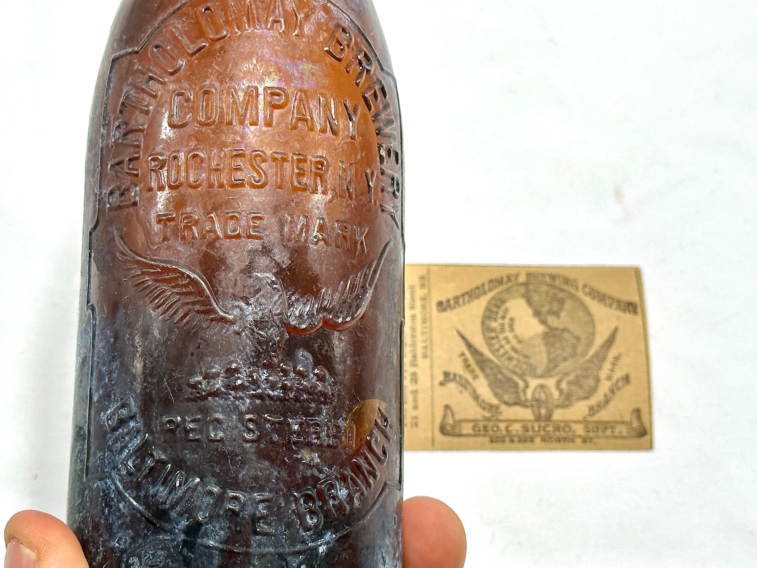 Antique BIM Beer Bottle Advertisement Bartholomay Brewery Co Baltimore ...