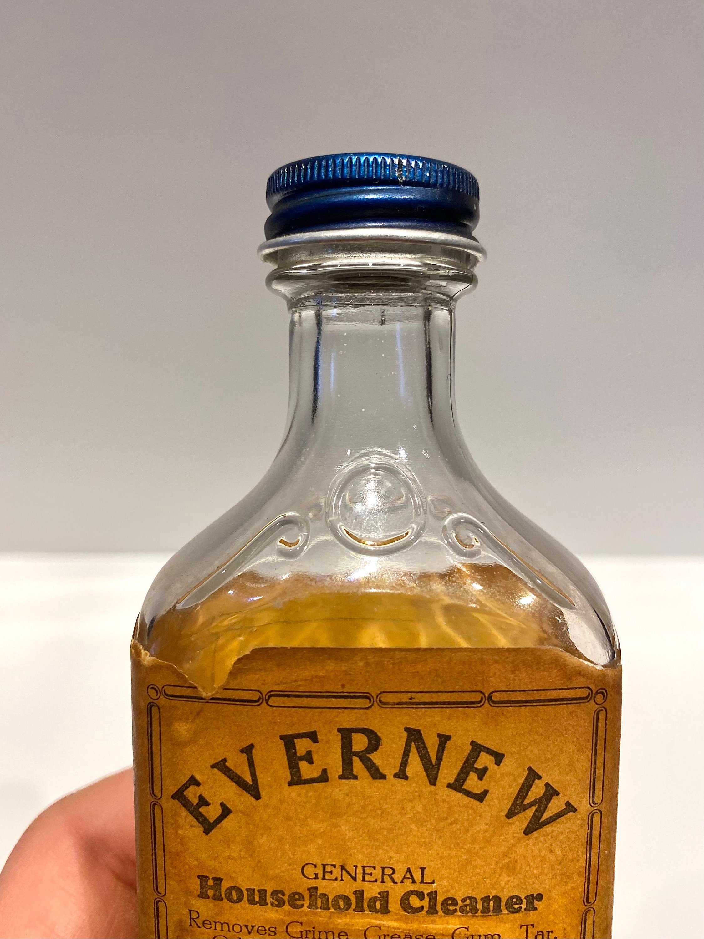 Vintage Authentic Paper Labeled Utility Bottle Evernew - Etsy