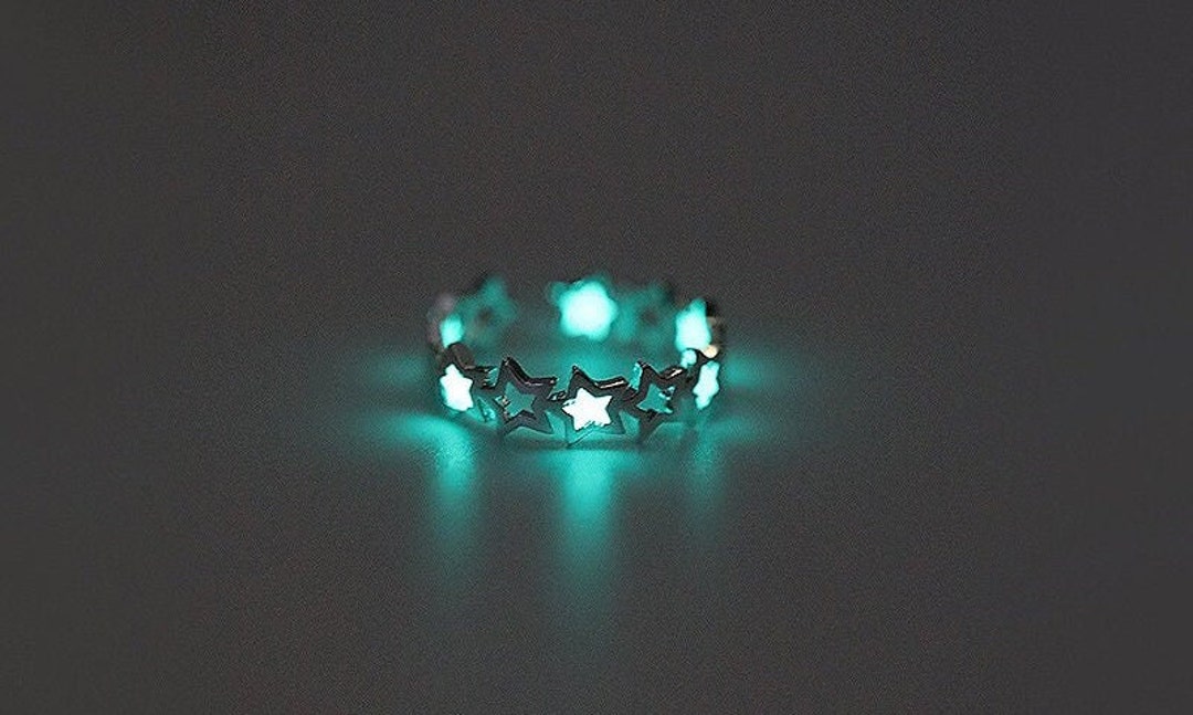 Star Ring,lucky Ring,glow in the Dark Ring,wedding Promise Band Ring ...