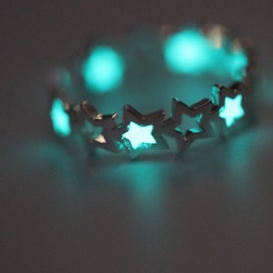 Star Ring,lucky Ring,glow in the Dark Ring,wedding Promise Band Ring ...