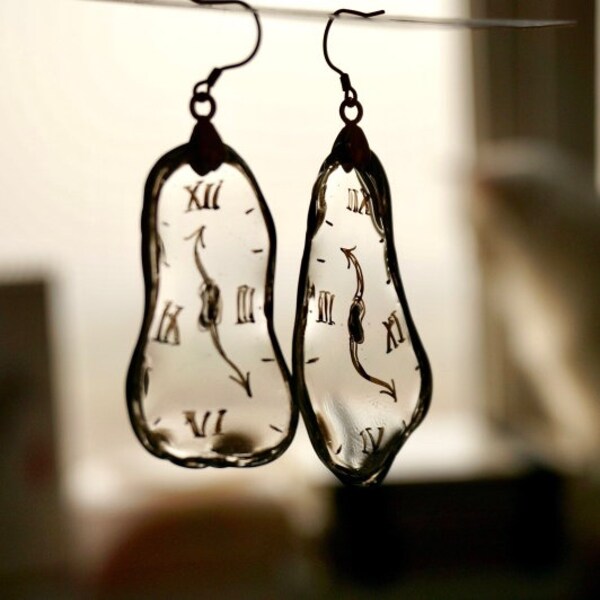 Clock Earrings - Etsy