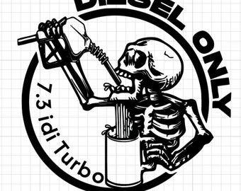 Diesel Inside Turbo Diesel Funny Sticker Decal - Etsy
