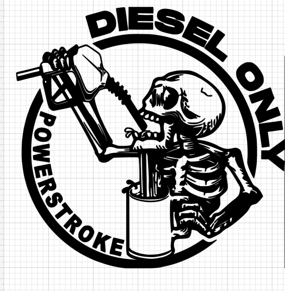 Diesel Only Powerstroke Ford Decal - Etsy