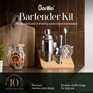 Ultimate Bartender Kit With Stand | Premium Cocktail Shaker Set for ...