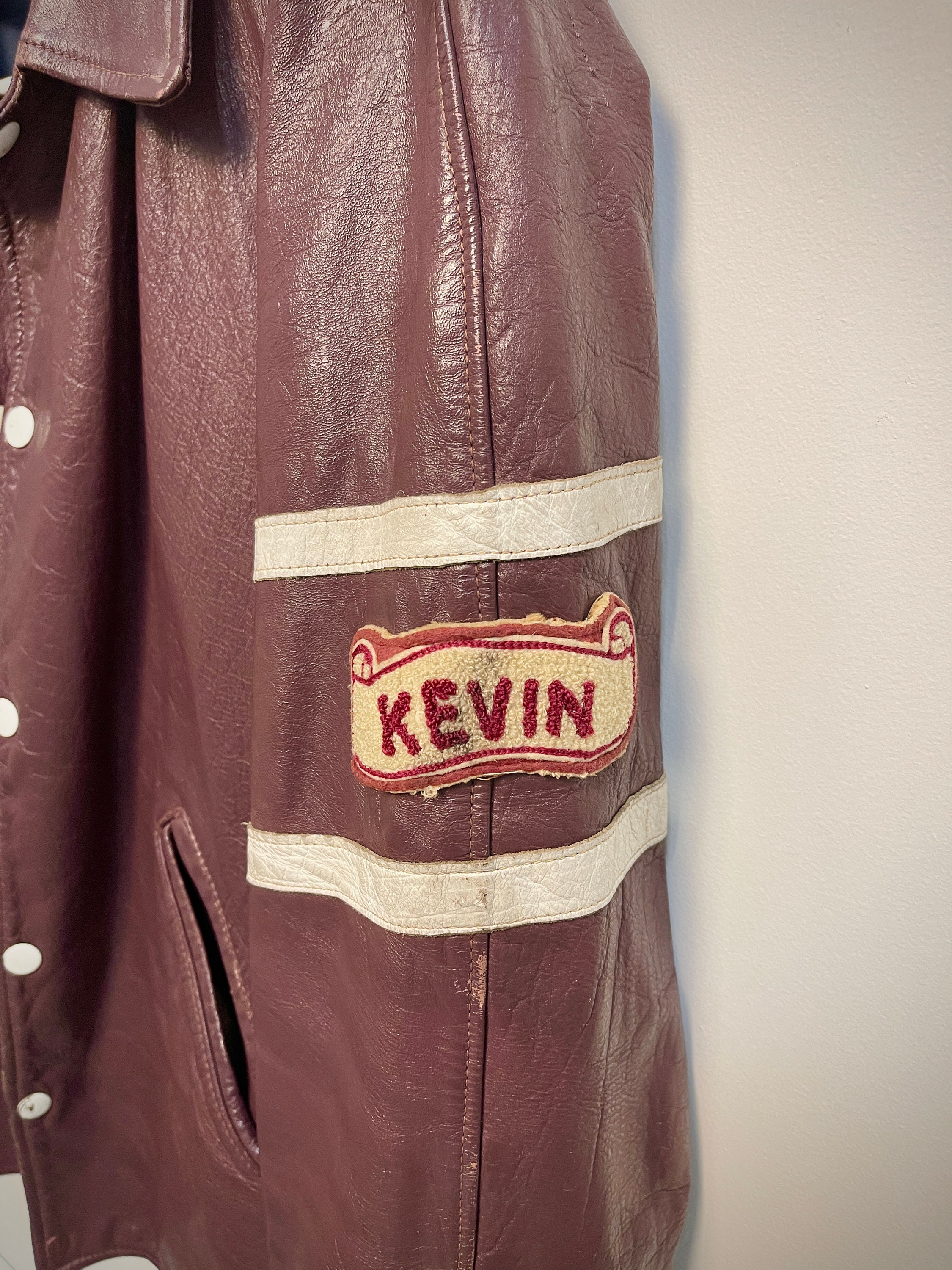 High School Leather Varsity Jacket Trojans Vintage 1974 - Etsy