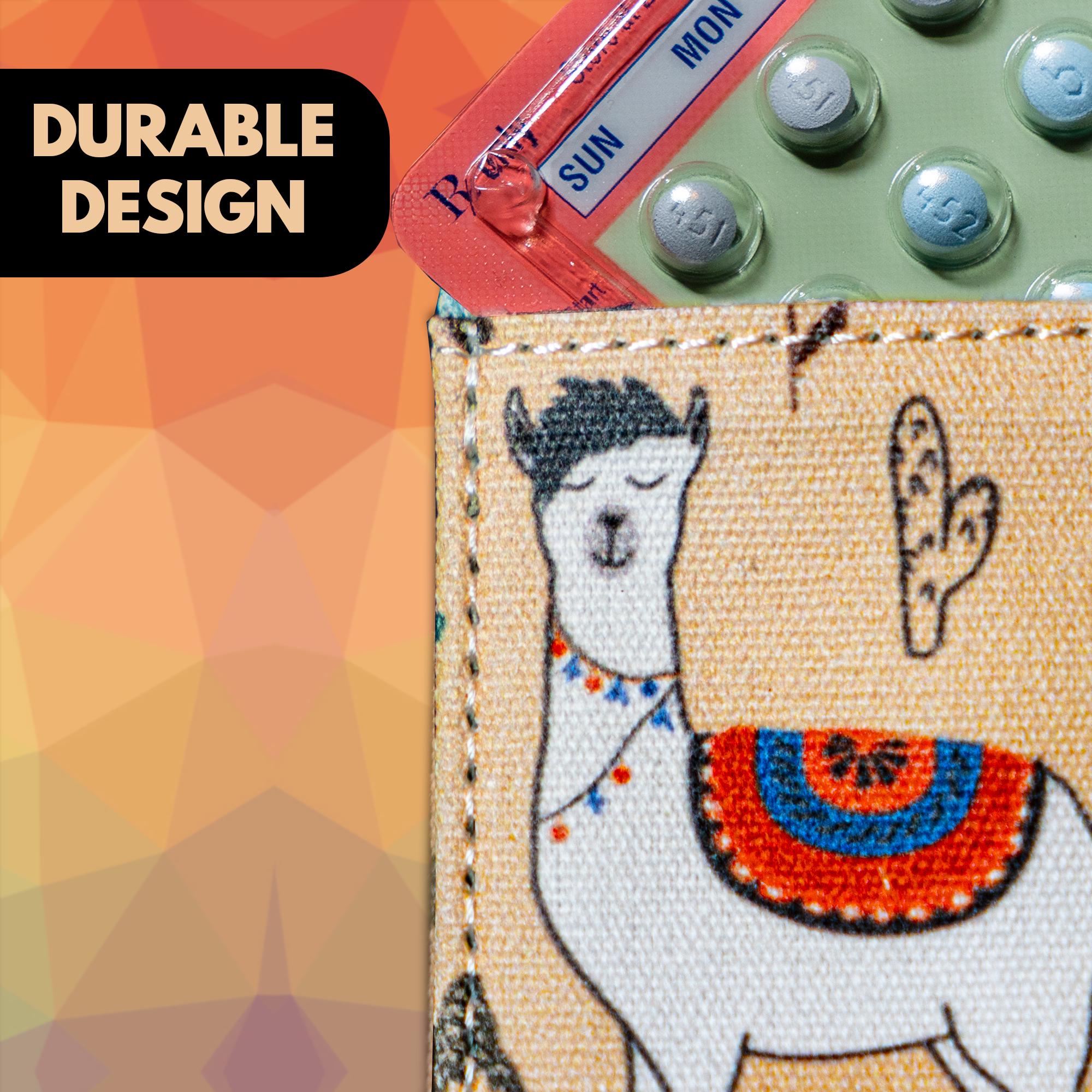 Llama Print Birth Control Pill Case: Medication Pouch Holder - Etsy