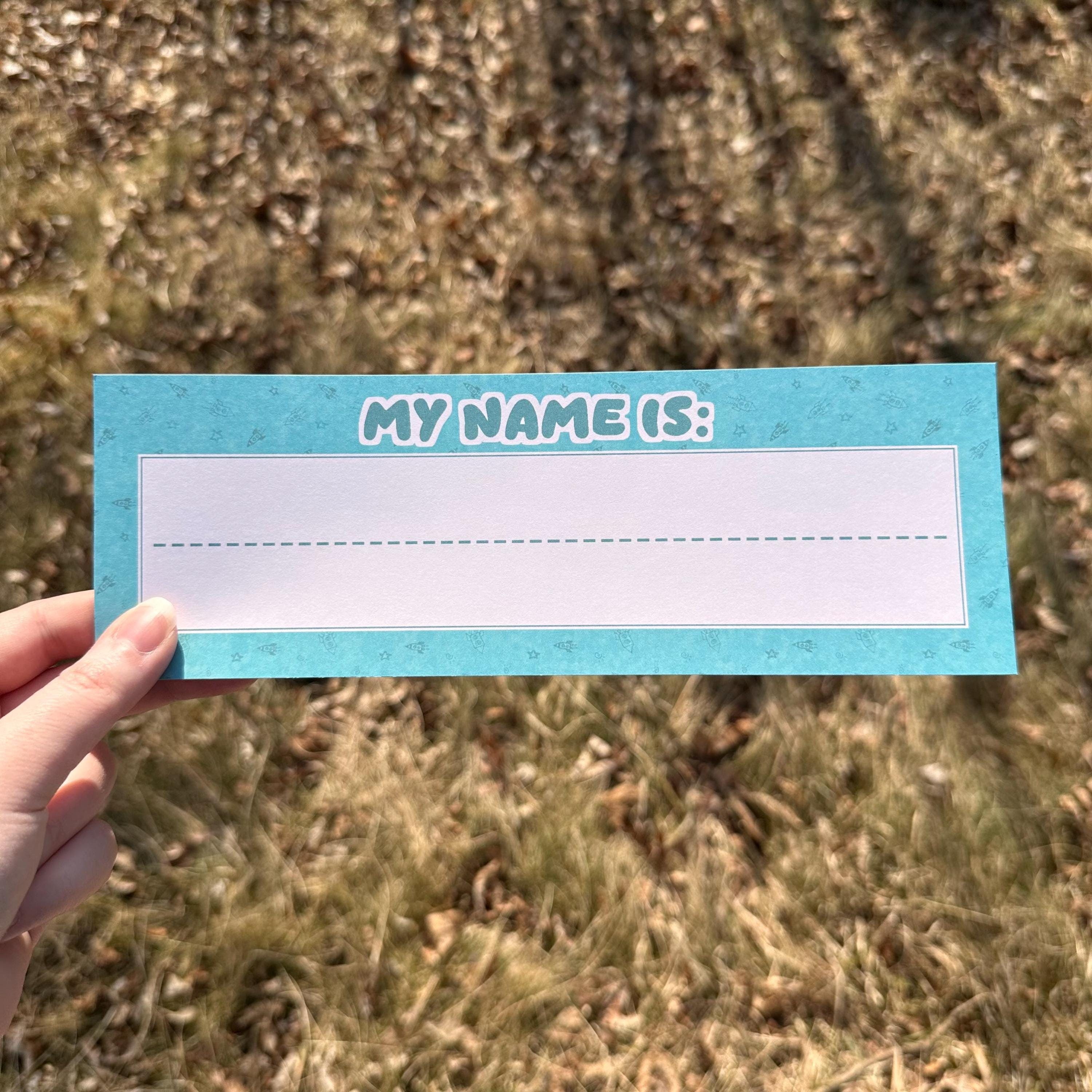 Spaceship Name Tag for School Children, Pre-k, Kindergarten, Elementary ...