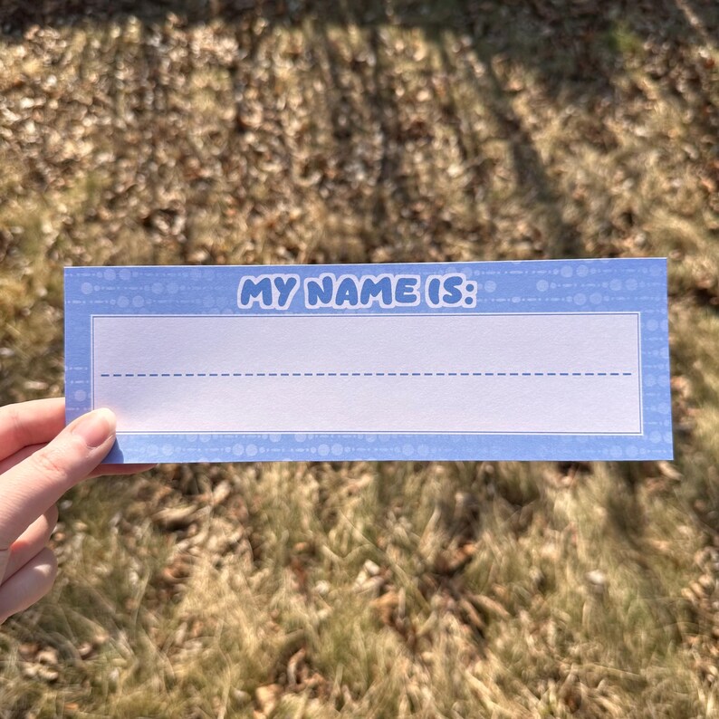 Blue Bubbles Desk Name Tag for School Children, Pre-k, Kindergarten ...