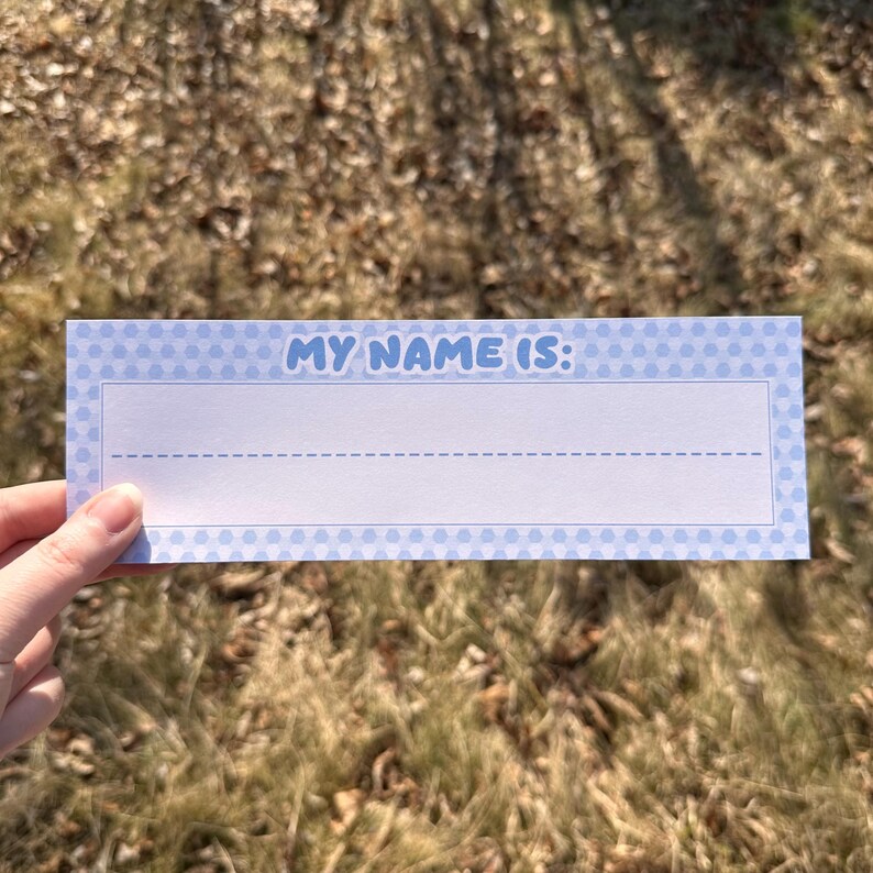 Blue Hexagon Desk Name Tag for School Children, Pre-k, Kindergarten ...