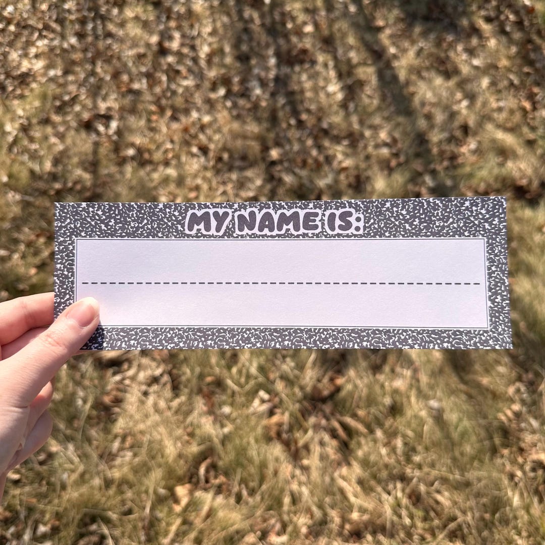 Composition Notebook Name Tag for School Children, Pre-k, Kindergarten ...