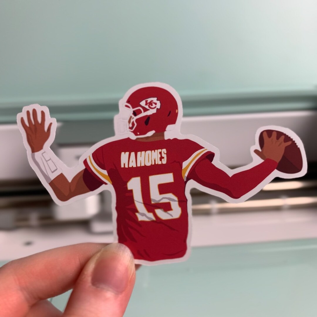 Kansas City Chiefs Patrick Mahomes Sticker, Laptop Sticker, Indoor Use ...
