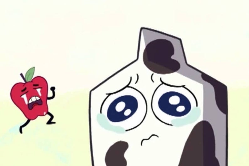 Steven Universe Milk Inspired Sticker "crying Breakfast Friends", Laptop Sticker, Indoor Use ...