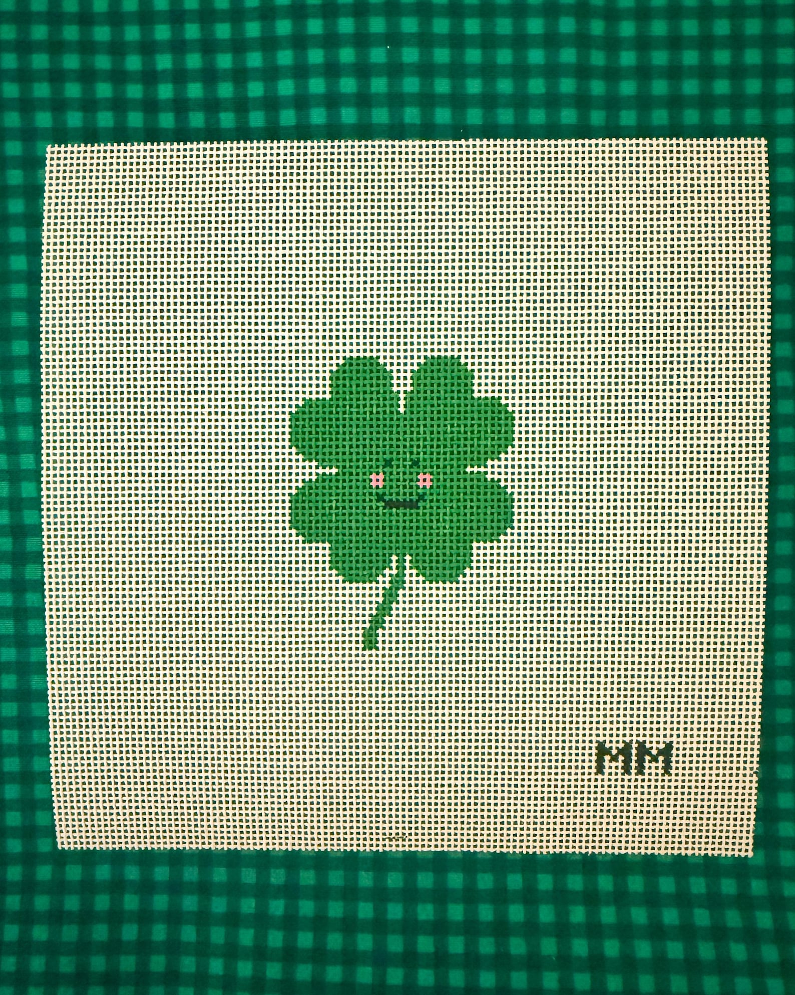Four Leaf Clover Guy Handpainted Needlepoint Canvas - Etsy