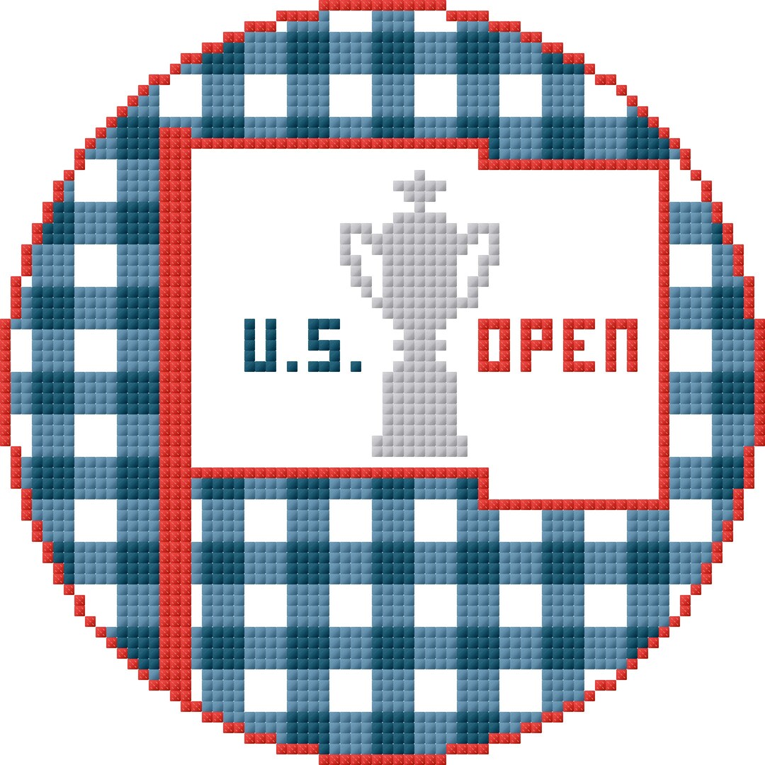 The U.S. Open Golf Flag Inspired Handpainted Needlepoint Canvas - Etsy