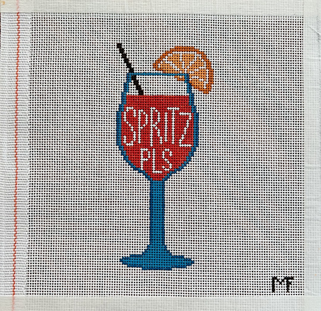 Aperol Spritz (spritz Pls) Handpainted Needlepoint Canvas - Etsy