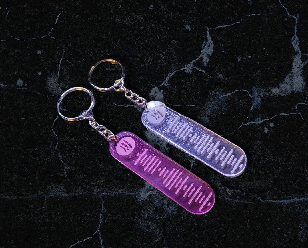 Engraved Personalized Spotify Scan Code Keychains - Etsy