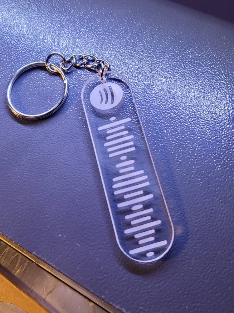 Engraved Personalized Spotify Scan Code Keychains | Etsy