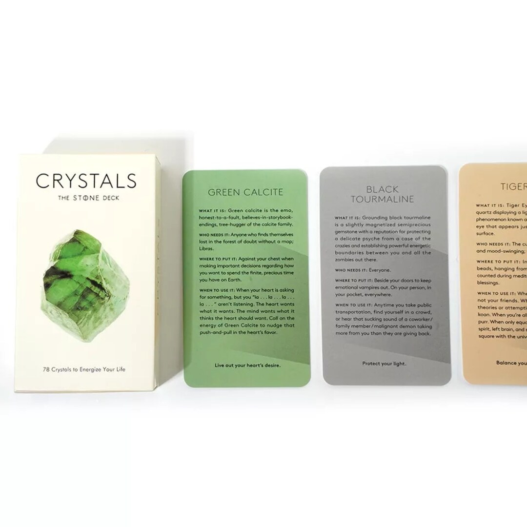 Crystal the Stone Deck Oracle Cards Playing Card Games Digital ...