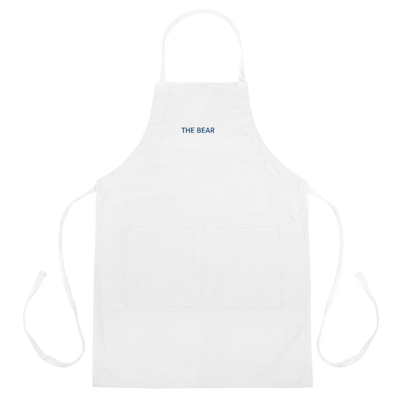The Bear Embroidered Apron in White | the Bear Season 3 Apron on FX ...