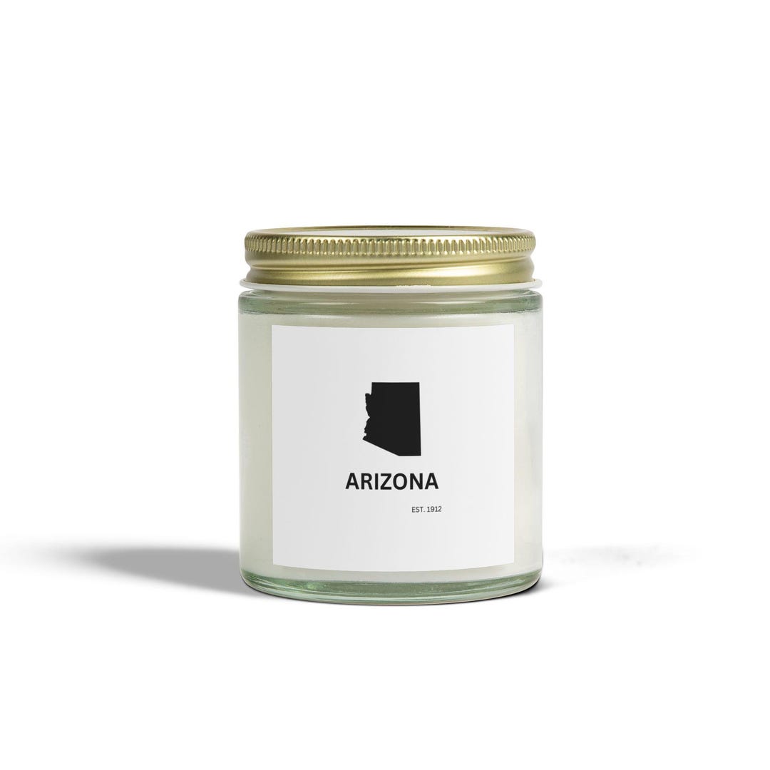 Arizona Est. 1912 | Hand-poured Coconut Wax Candle | Reusable Glass ...