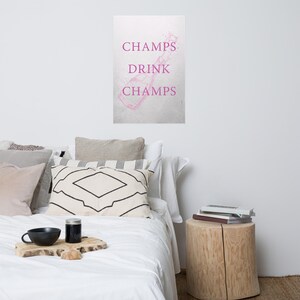 Champs Drink Champs Printed Poster | 24 X 36 Inchbar Poster | Bar or ...