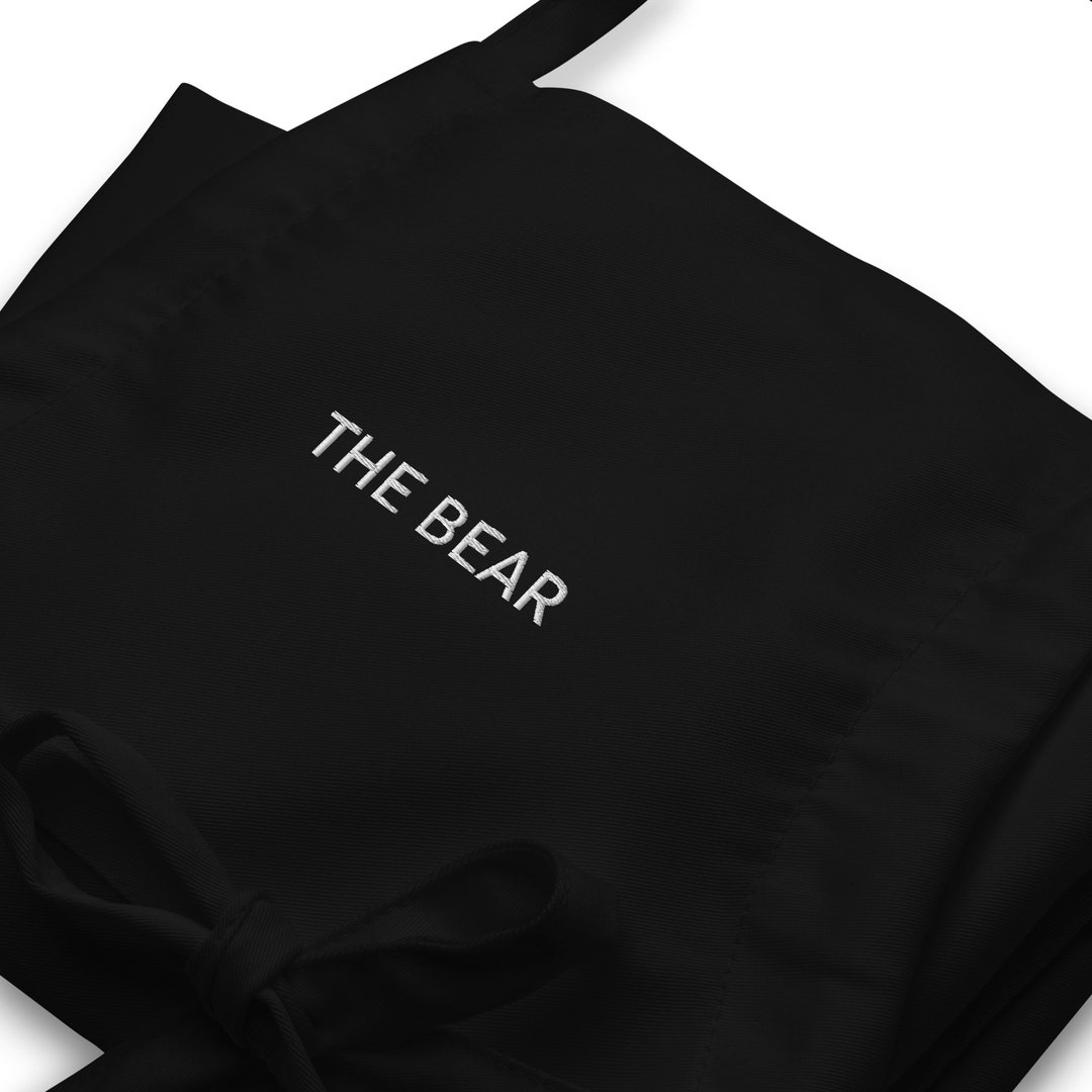 The Bear Embroidered Apron in Black | Inspired by the Bear Season 3 on ...