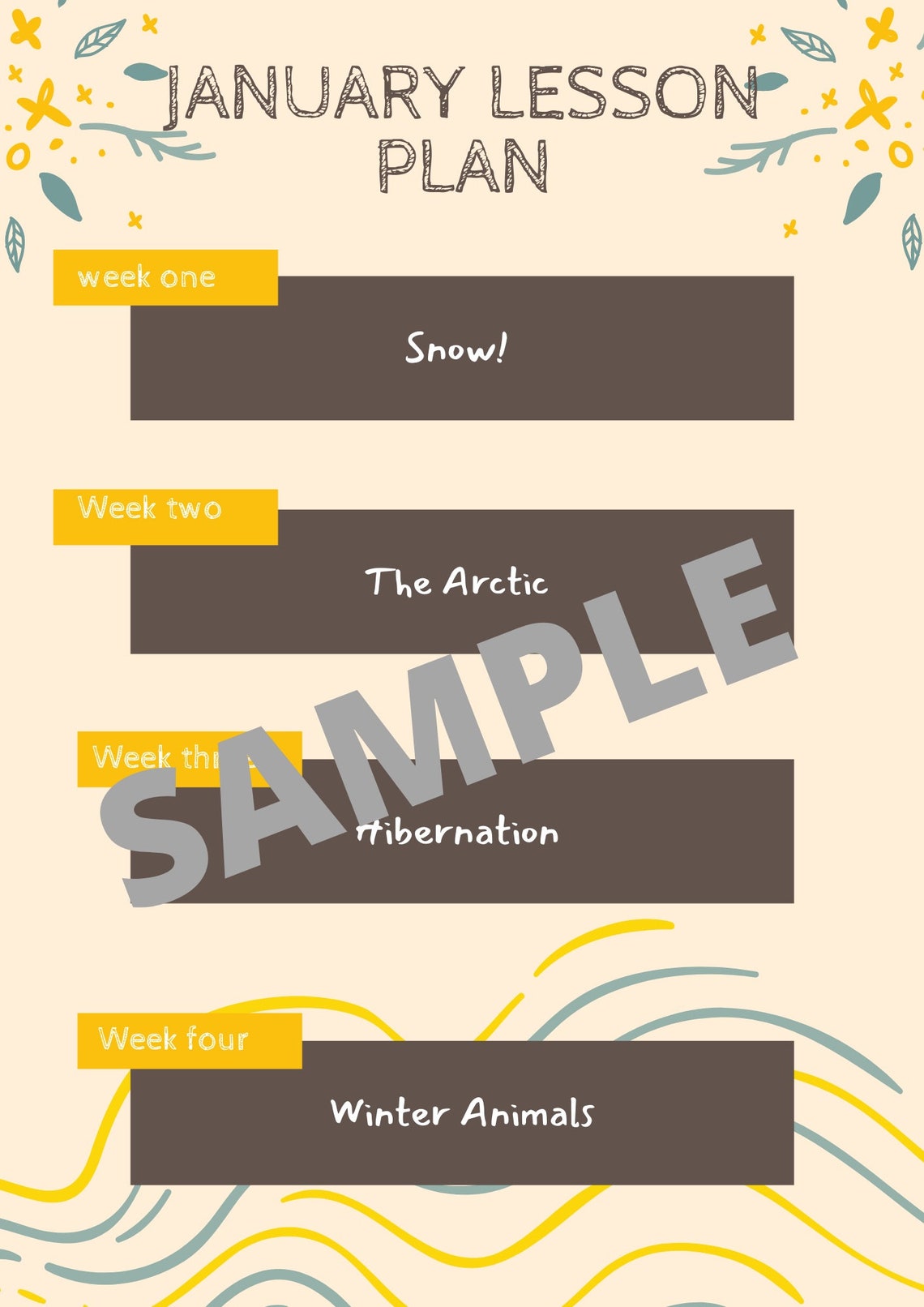 Customizable Monthly Preschool Lesson Plans - Etsy