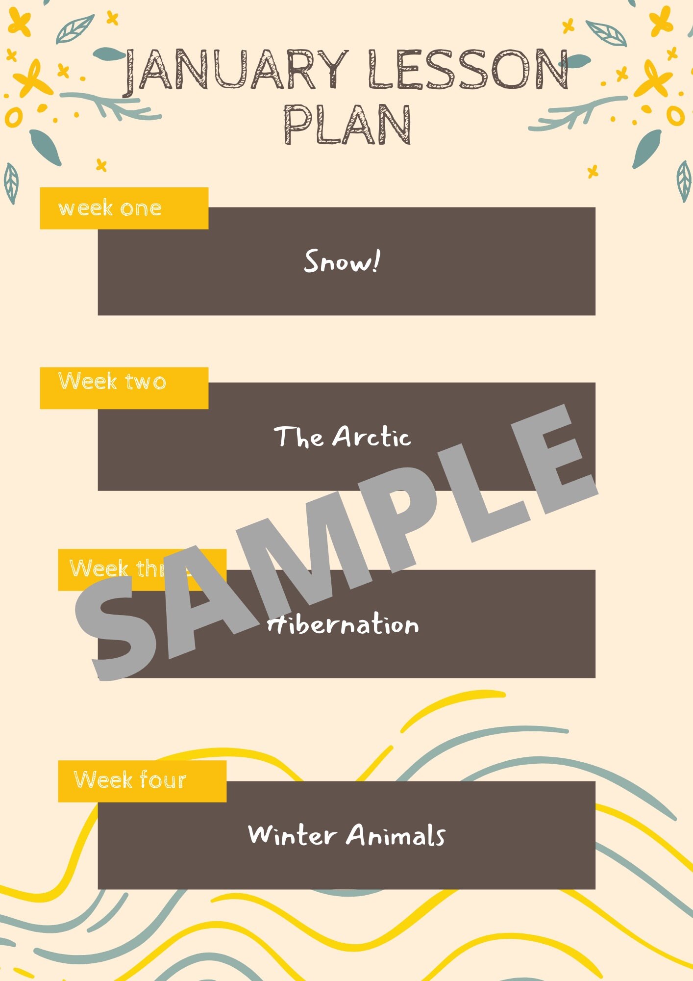 Customizable Monthly Preschool Lesson Plans - Etsy