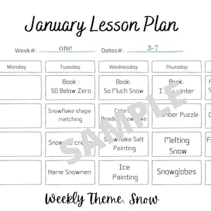 Customizable Monthly Preschool Lesson Plans - Etsy