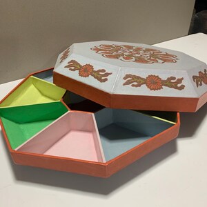 Handmade Traditional Korean Hanji Colorful Octagonal Organizer Box - Etsy