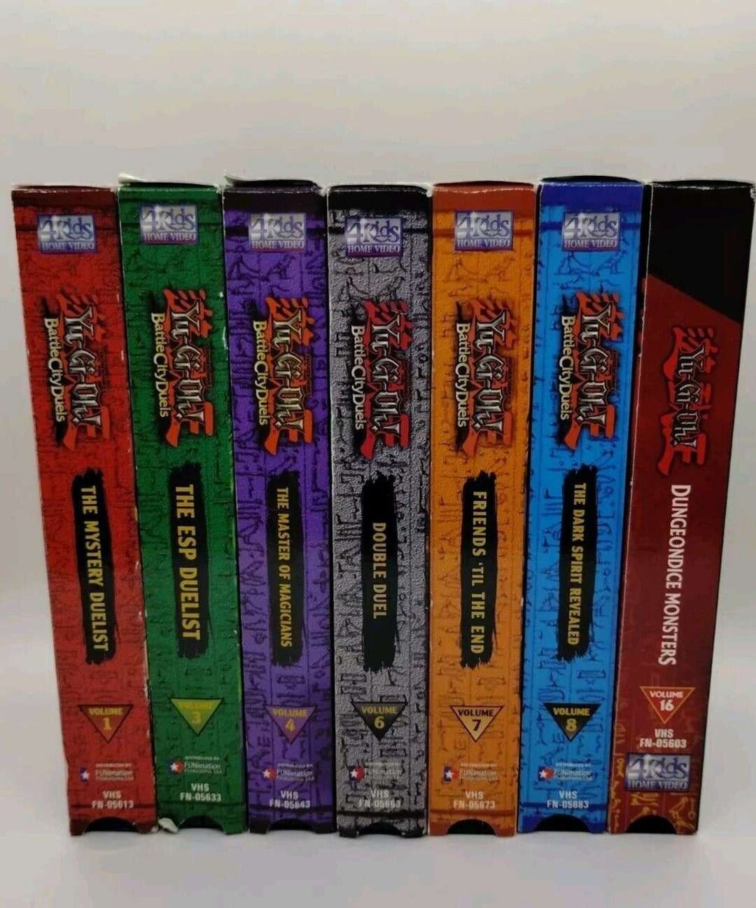 Yu-gi-oh Battle City Duels VHS Tape Lot of 7 Set Vintage Dungeondice ...