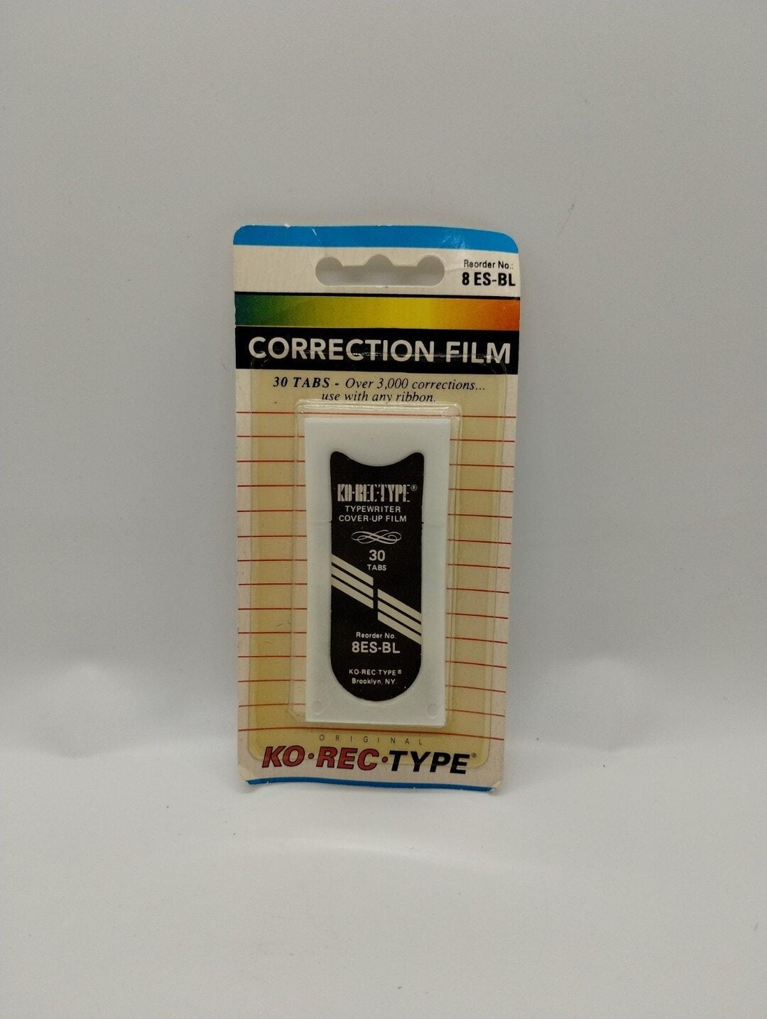 VTG Package Ko-rec-type Typewriter Cover up Film Correction Tabs Error ...