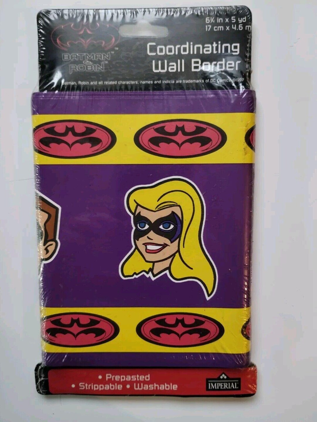 1997 Adventures of Batman & Robin Wallpaper/adhesive Border 6 3/4 X 5 ...
