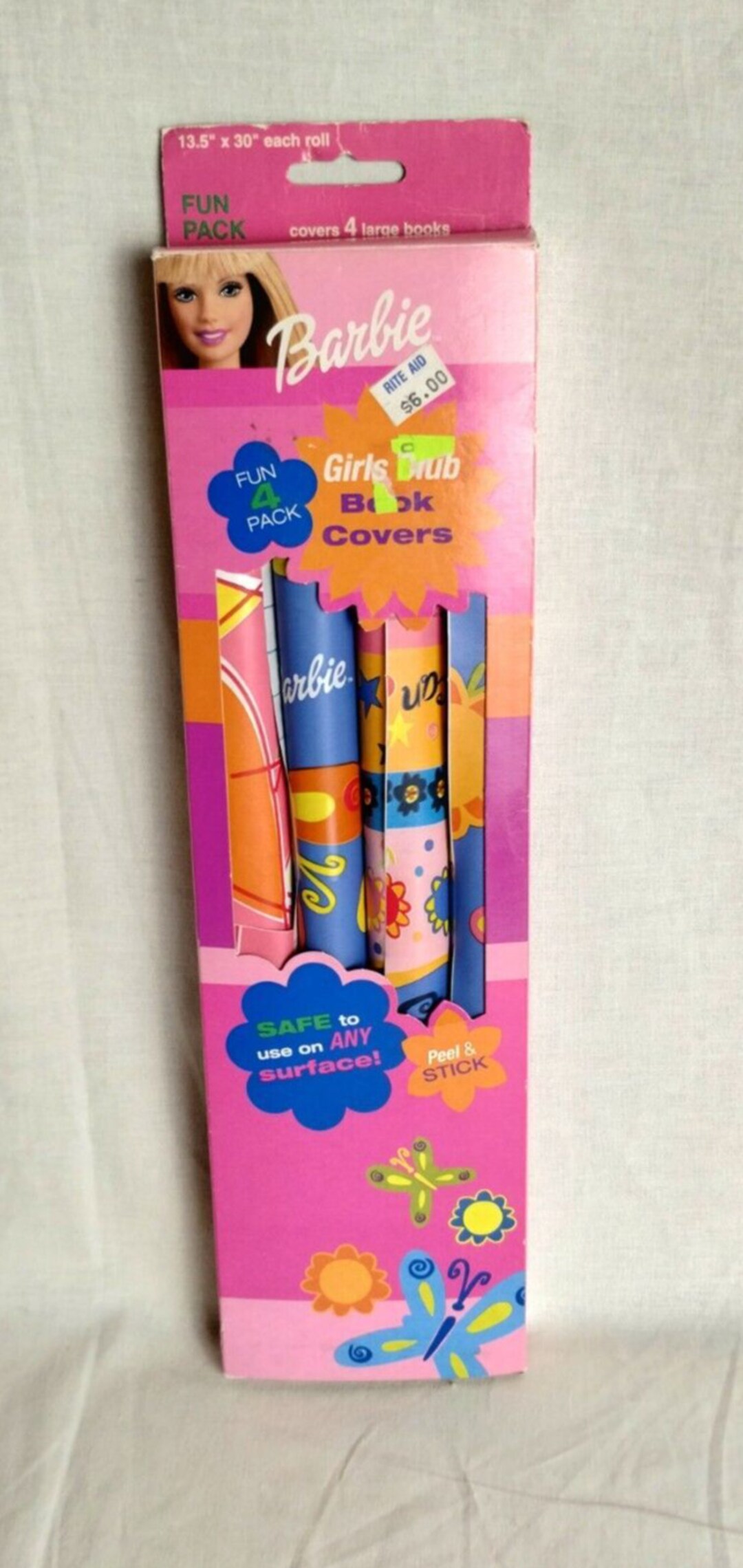 Vintage Set 4 Barbie Girls Club Book Covers Peel Stick Mattel - Etsy