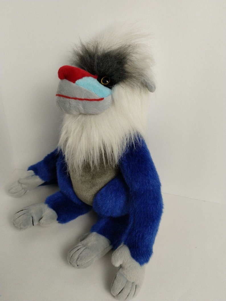 Vintage Plush Baboon Kay Bee Lemonwood Asia Blue Stuffed Animal 12 ...