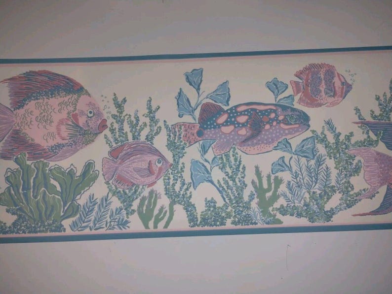 York Wallpaper Border 7" Fish Under Water - Nautical - Ocean Theme - 5 ...