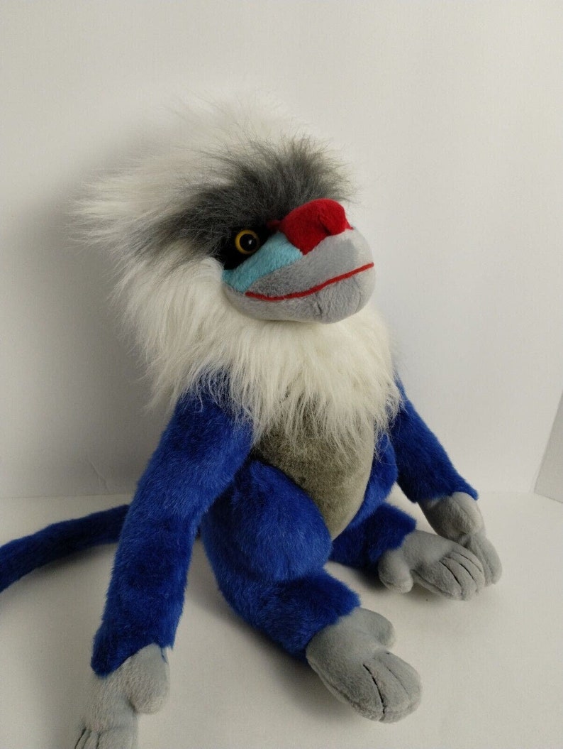 Vintage Plush Baboon Kay Bee Lemonwood Asia Blue Stuffed Animal 12 ...