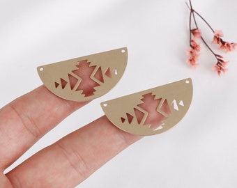 Raw Brass Drop Shape Charm Laser Cut Charm Brass Earring - Etsy