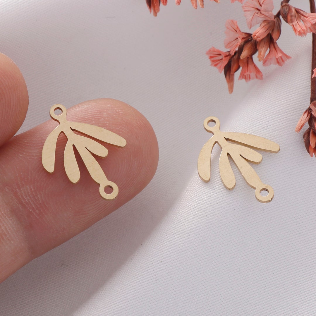 Raw Brass Leaf Charms, Brass Leaf Earring Pendants, Laser Cut Accessories, Brass Accessories ...