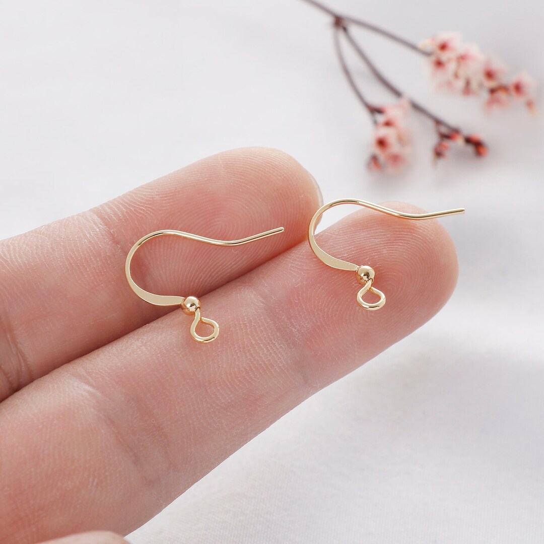 100pcs Real Gold Plated Bar Earrings , Simple Ear Wire, Long Stick ...